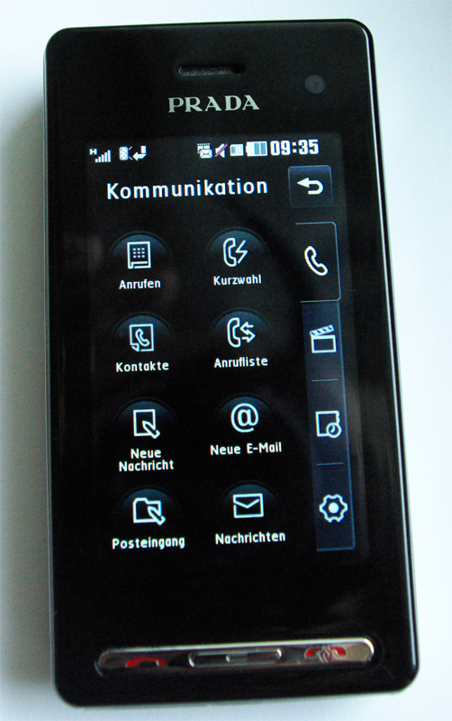 Test: LGs Designerhandy New Prada Phone mit Bluetooth-Uhr - Golem.de