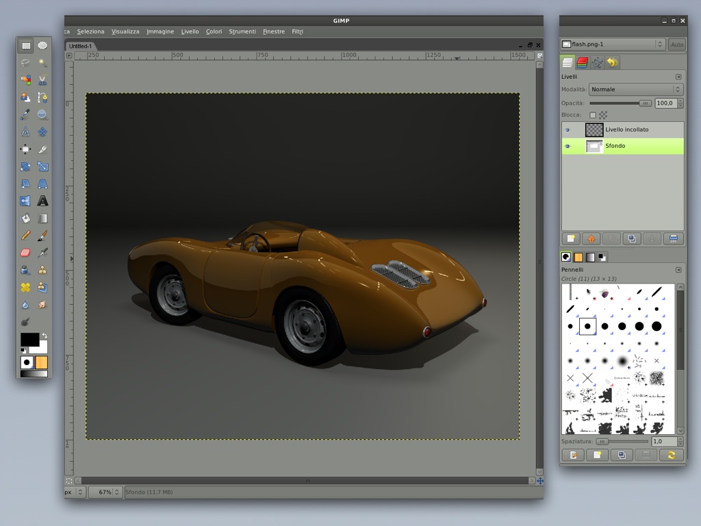 Gimp 2.8 bekommt Ein-Fenster-Interface und Polaroids - Golem.de