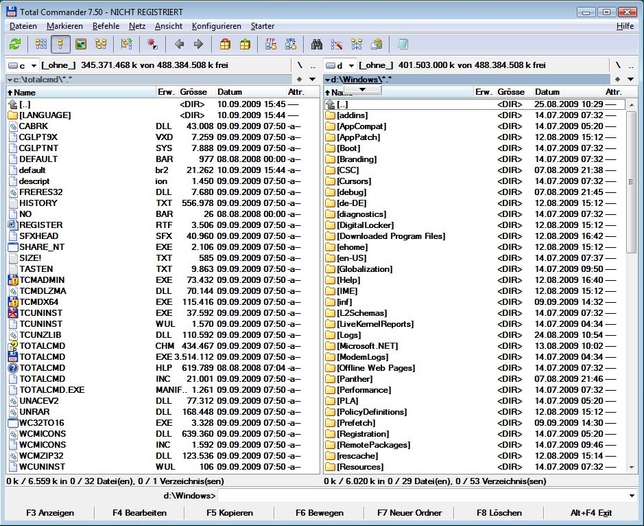 Total Commander 7.50: Mehr Komfort beim Dateimanagement - Golem.de