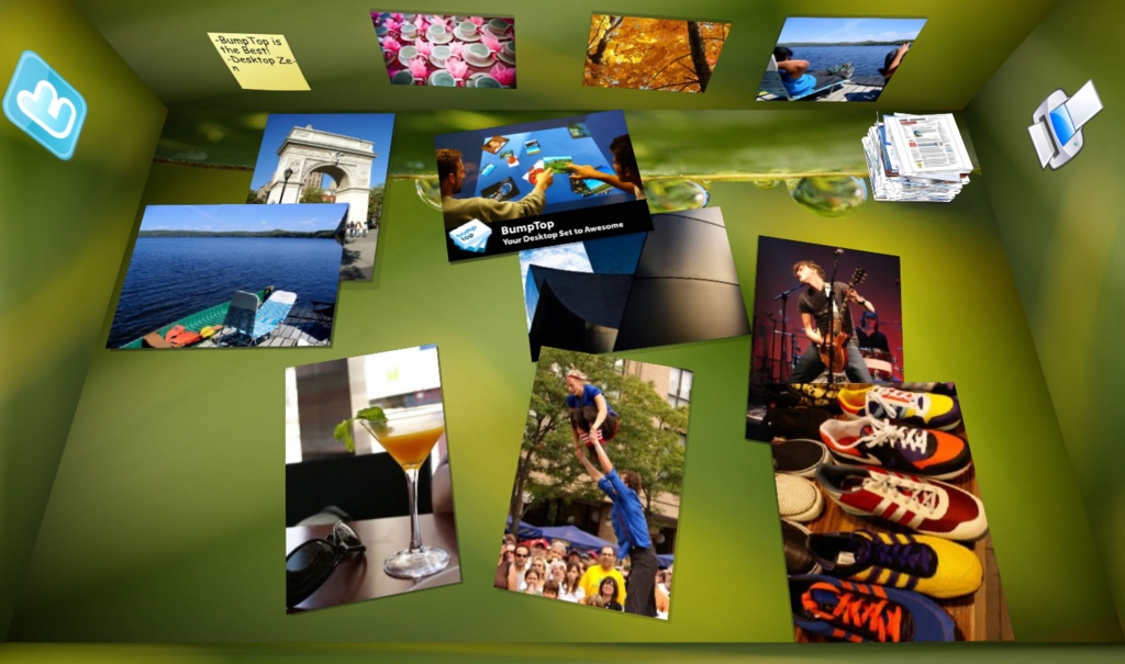 3D-Desktop Bumptop mit innovativen Multitouch-Gesten - Golem.de