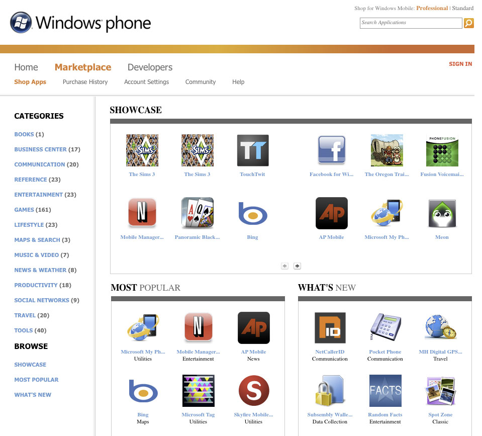 Windows Marketplace for Mobile auch am Computer - Golem.de