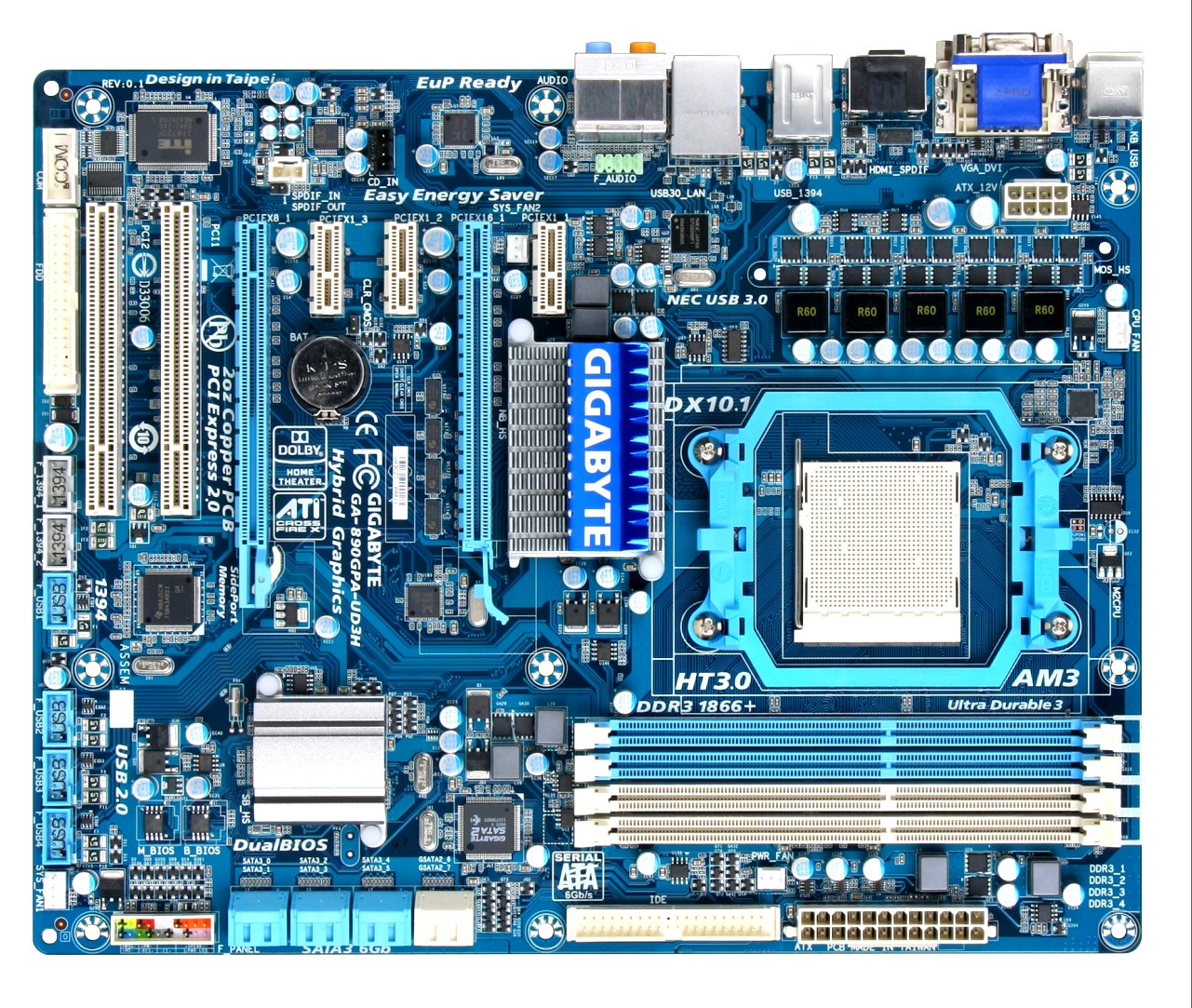 Gigabytes AM3-Mainboard mit 890GX kommt zur Cebit - Golem.de