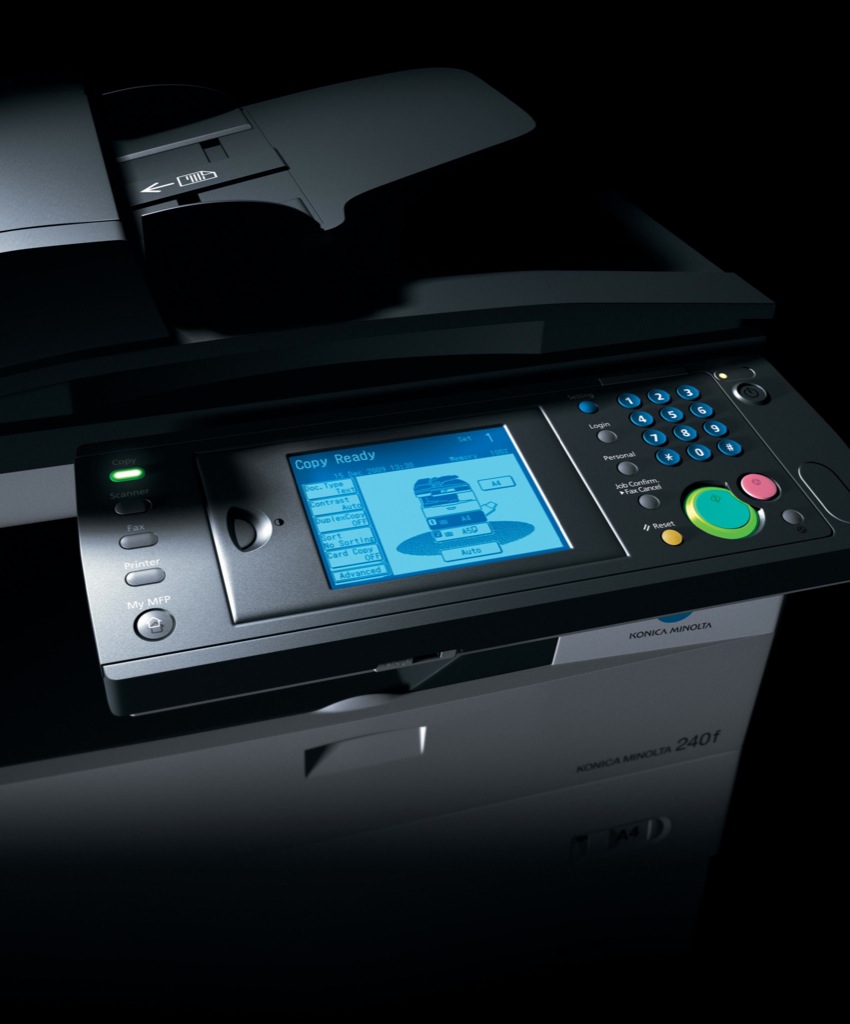 Konica Minolta 240f: Multifunktionsgerät mit Faxverteiler - Golem.de