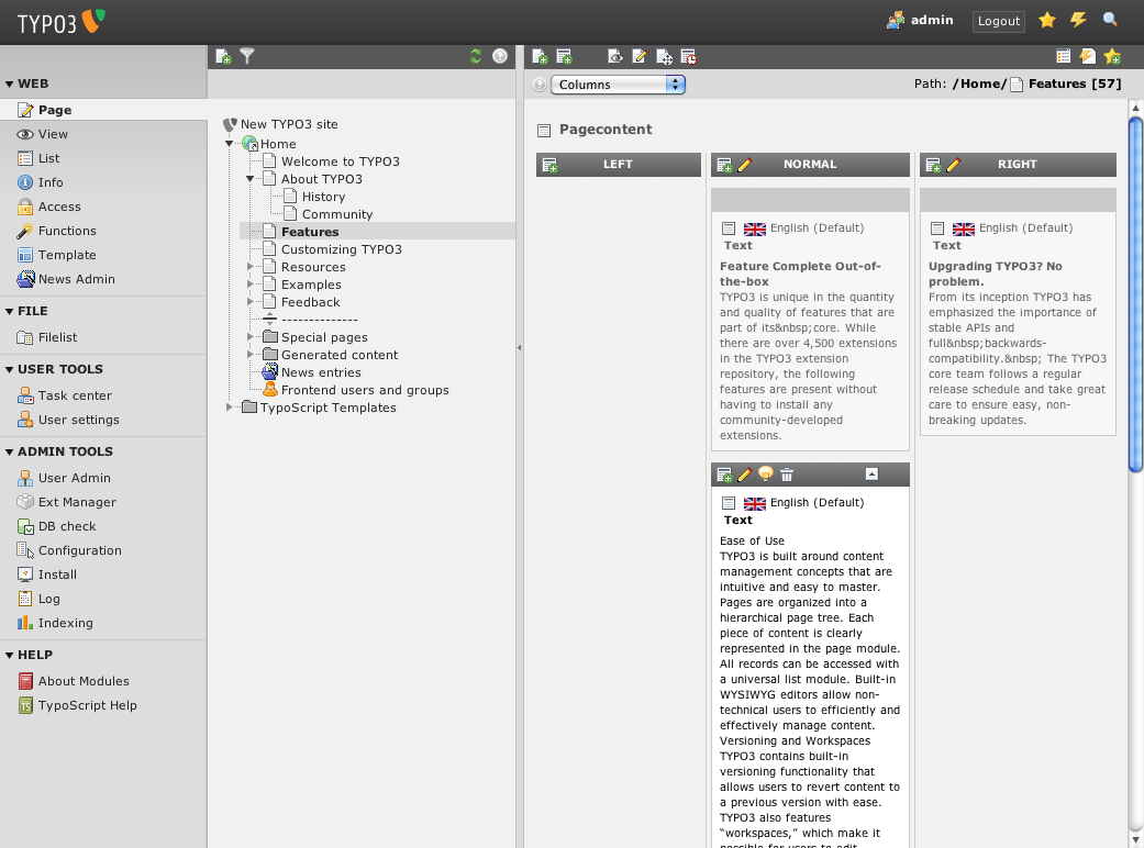 Content-Management-Systeme: Typo3 4.4 auch für Einsteiger optimiert ...