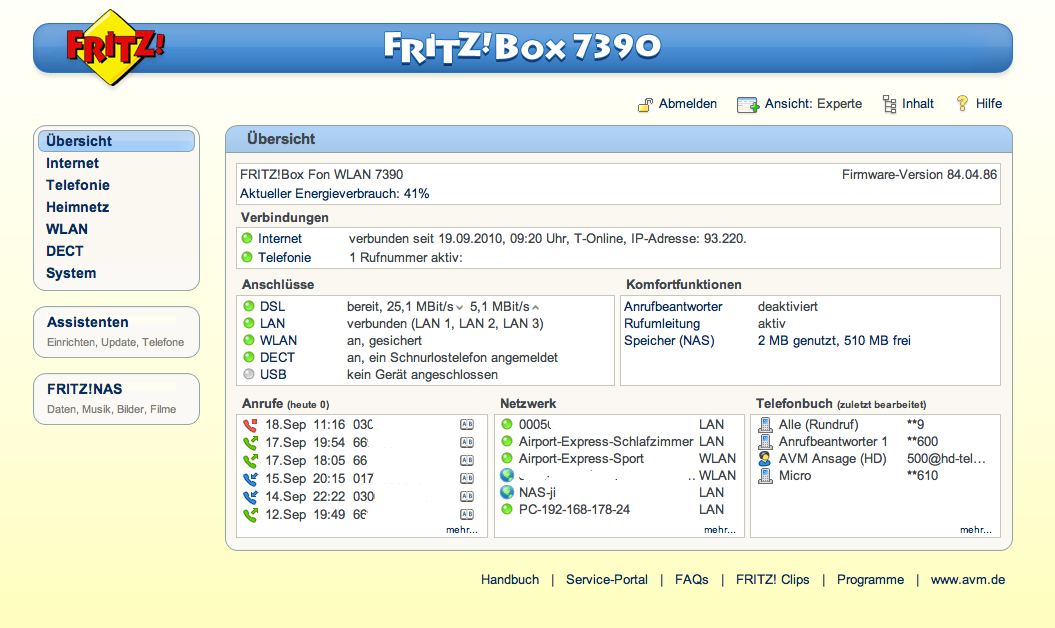AVM: Neue Oberfläche für Fritz-Boxen - Golem.de