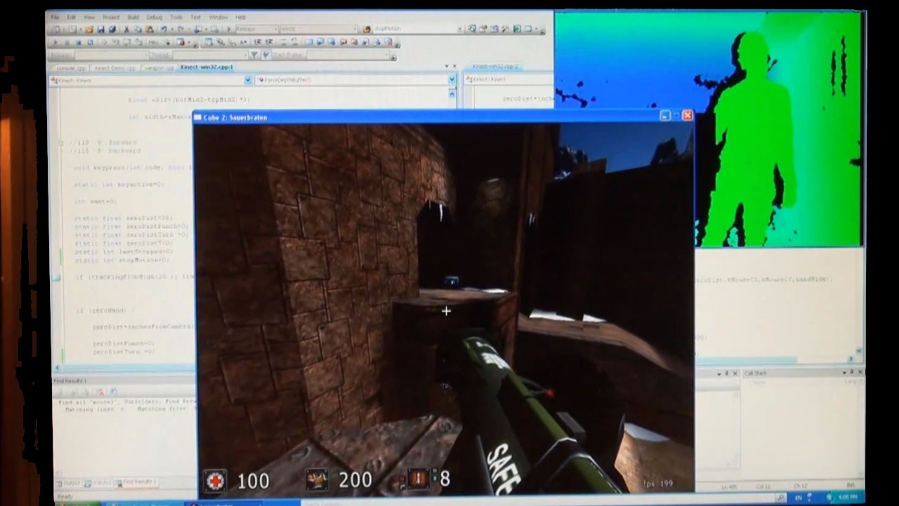 Kinect-Hack: Shooter mit nur einer Hand steuern - Golem.de