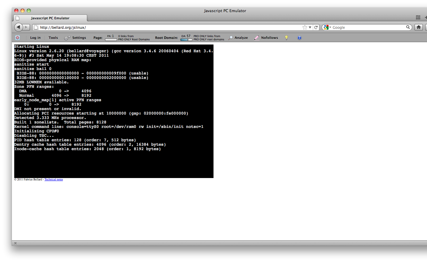 Fabrice Bellard: PC-Emulator in Javascript bootet Linux - Golem.de