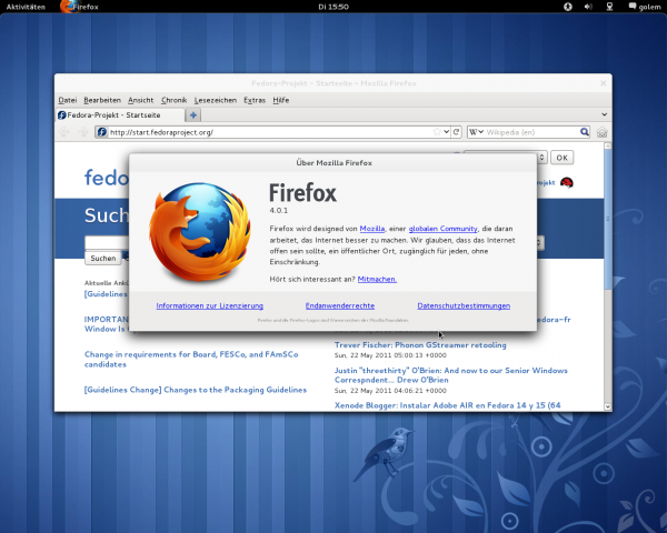 Linux-Distribution: Fedora 15 mit Systemd und Gnome3 - Golem.de