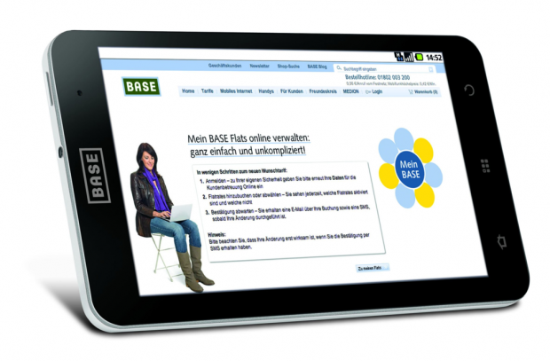 Base Tab: Android-Tablet mit Datenflatrate für 19 Euro im Monat - Golem.de