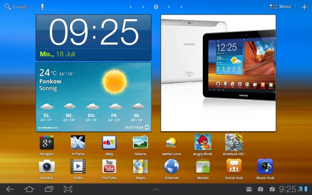 Galaxy Tab 10.1 im Test: Schlankes Tablet mit Android 3.1 und guter ...