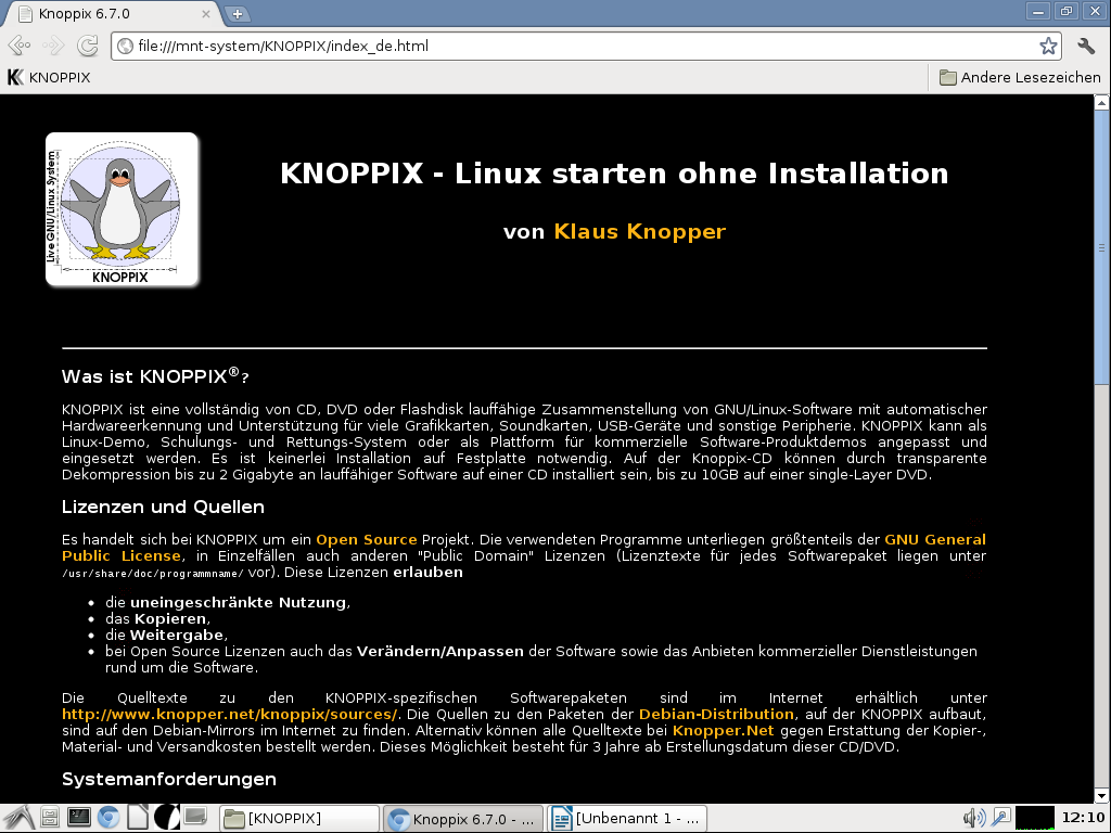 Linux-Distribution: Knoppix 6.7 basiert auf Debian 6.0.2 - Golem.de