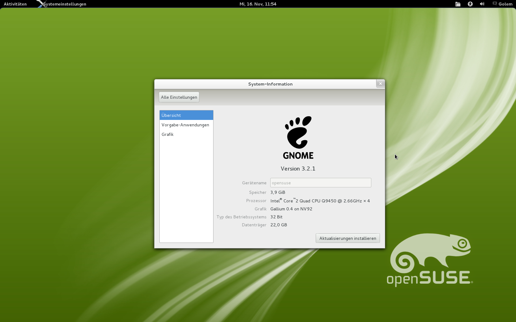 Test: Opensuse 12.1 bereit für Experimente - Golem.de