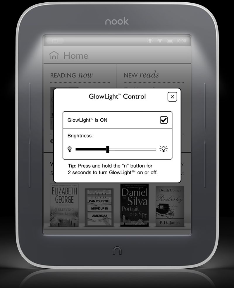 E-Book-Reader: Nook Simple Touch mit integrierter Leselampe - Golem.de