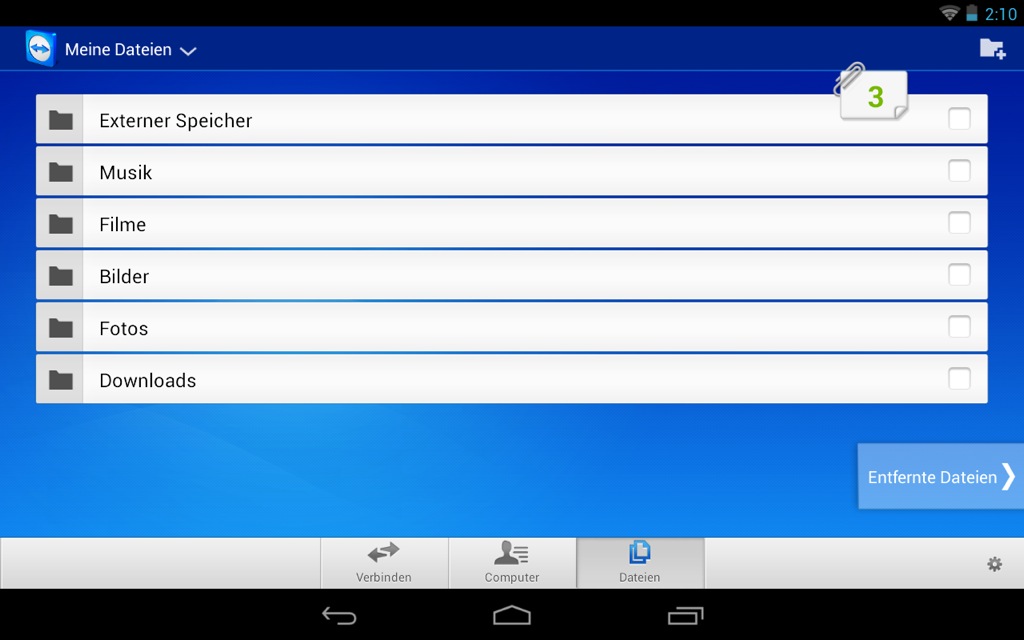 Fernwartung: Android-Version von Teamviewer überträgt Dateien zum PC ...