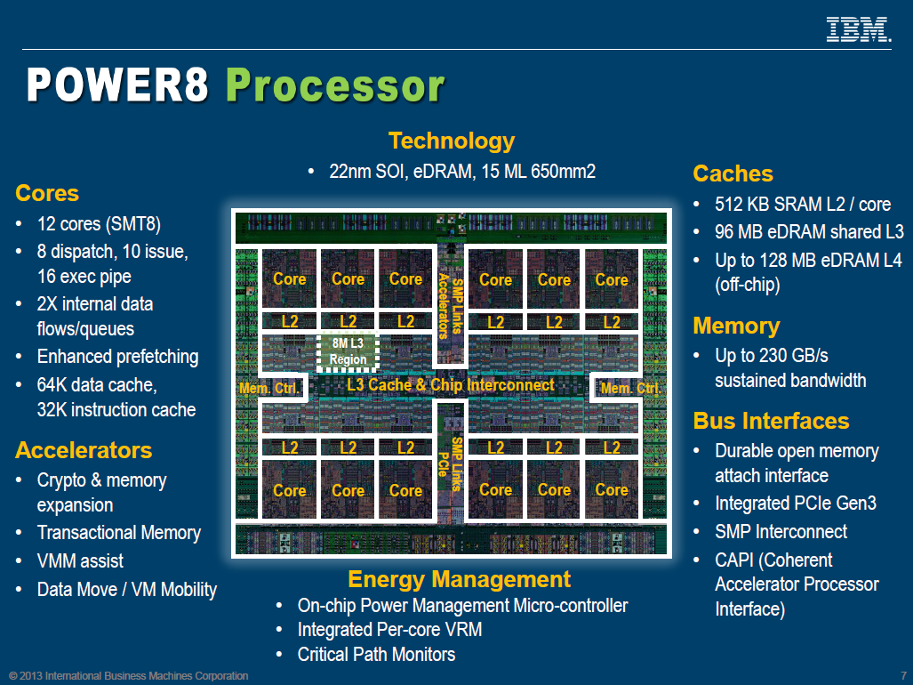 IBM Power8: Bandbreiten-Monster steuert bis zu 1 TByte RAM an - Golem.de