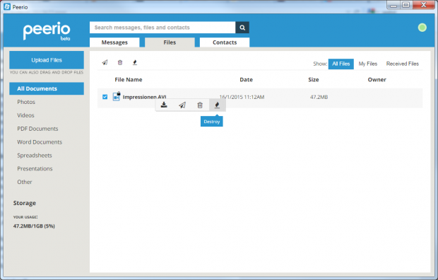 Peerio ausprobiert: Textnachrichten und Dateiübertragung mit ...