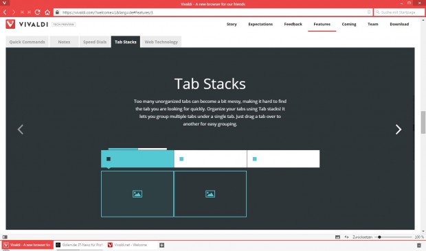 Vivaldi-Browser: Neue Technical Preview bringt Verbesserungen - Golem.de