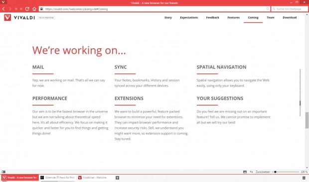 Vivaldi-Browser: Neue Technical Preview bringt Verbesserungen - Golem.de