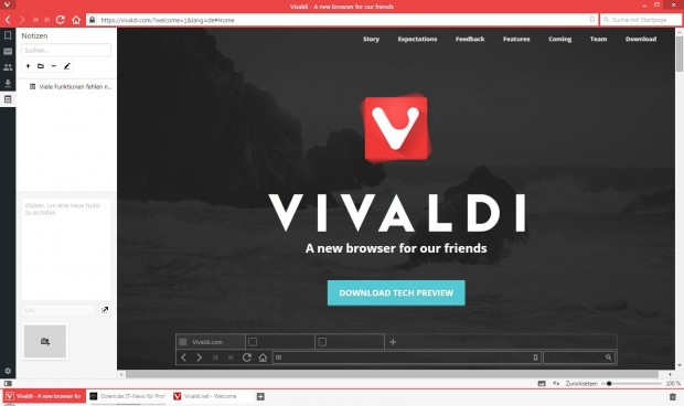 Vivaldi-Browser: Neue Technical Preview bringt Verbesserungen - Golem.de
