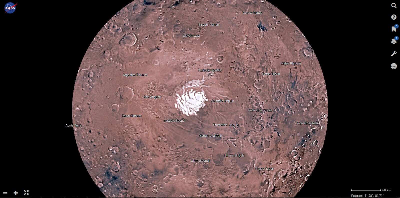 Mars Trek: Nasa zeigt den Mars interaktiv in 3D - Golem.de