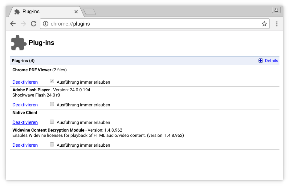 Plugin-Seite entfernt: Chrome verhindert Abschalten von Web-DRM - Golem.de
