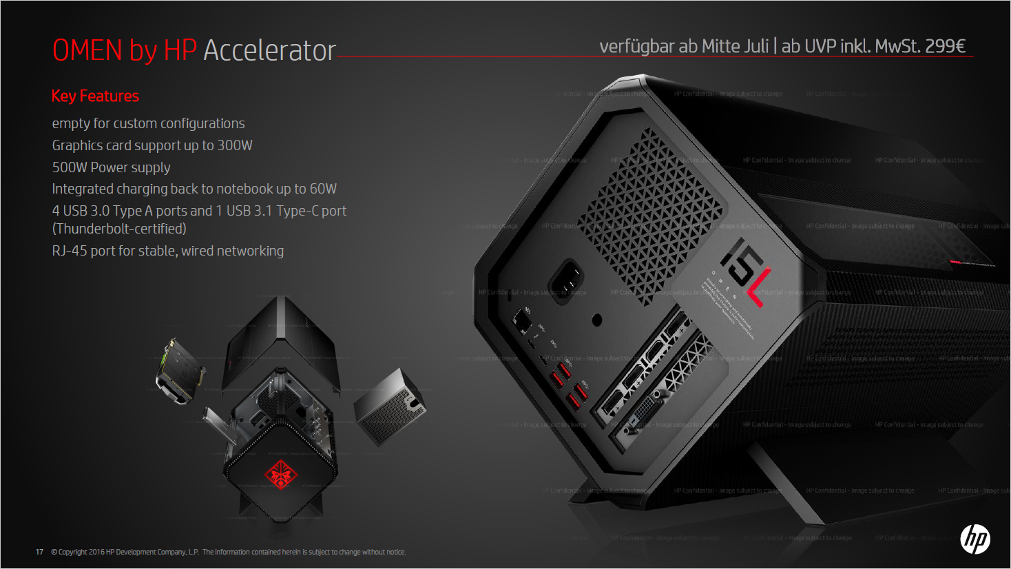 HP Omen: eGPU-Box für 300 Euro und flacher Desktop für VR-Rucksäcke ...