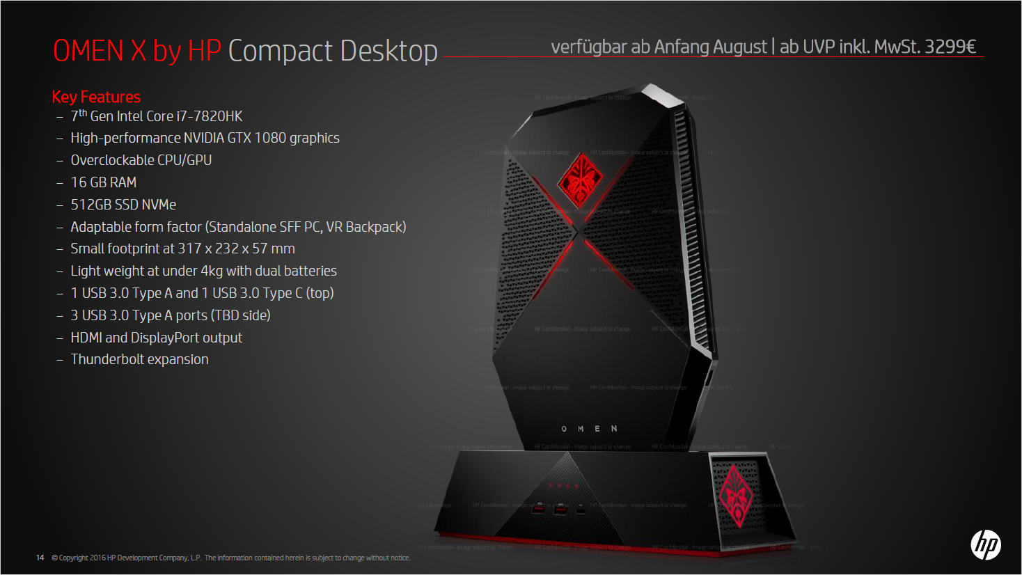 HP Omen: eGPU-Box für 300 Euro und flacher Desktop für VR-Rucksäcke ...