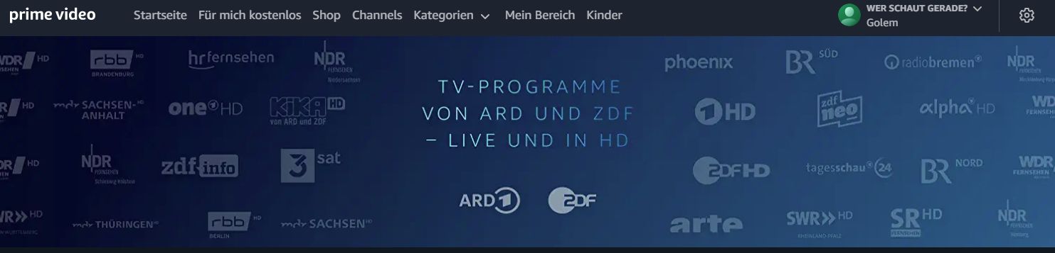 Amazon Prime Video: TV-Sender von ARD und ZDF in HD-Auflösung ohne ...