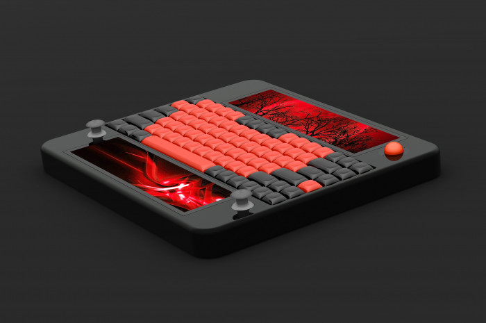 Zeetwin RPI Cyberdeck: Raspberry Pi mit zwei Displays, Analog-Sticks ...