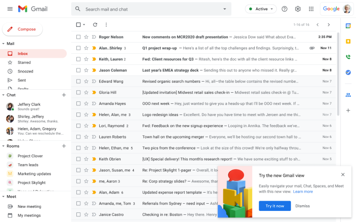 Google: Neues Gmail-Design wird zum Standard - Golem.de