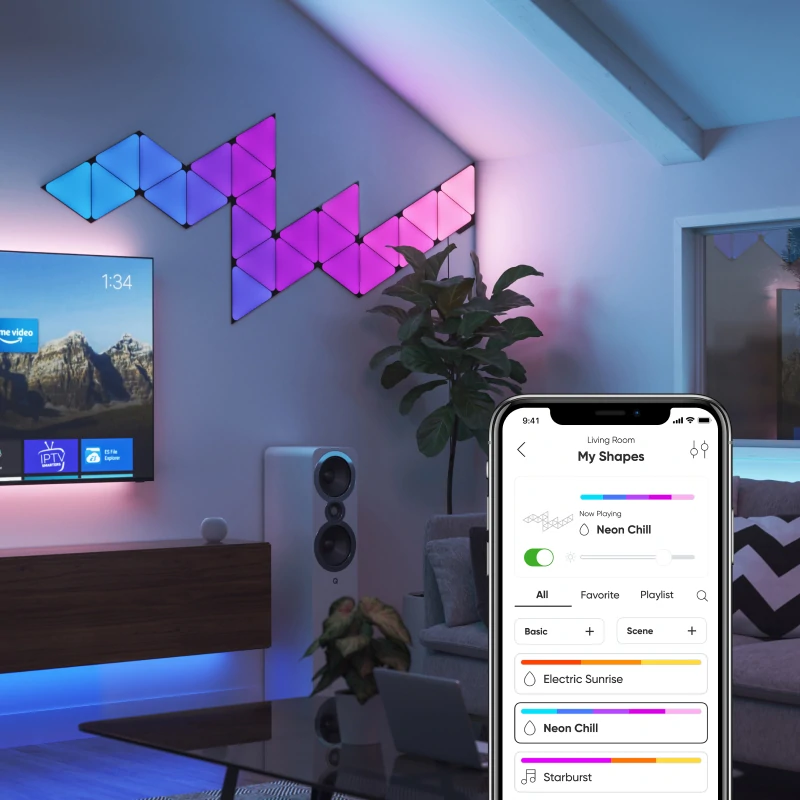 RGB: Nanoleaf bringt quadratische Adapter und schwarze Kacheln - Golem.de