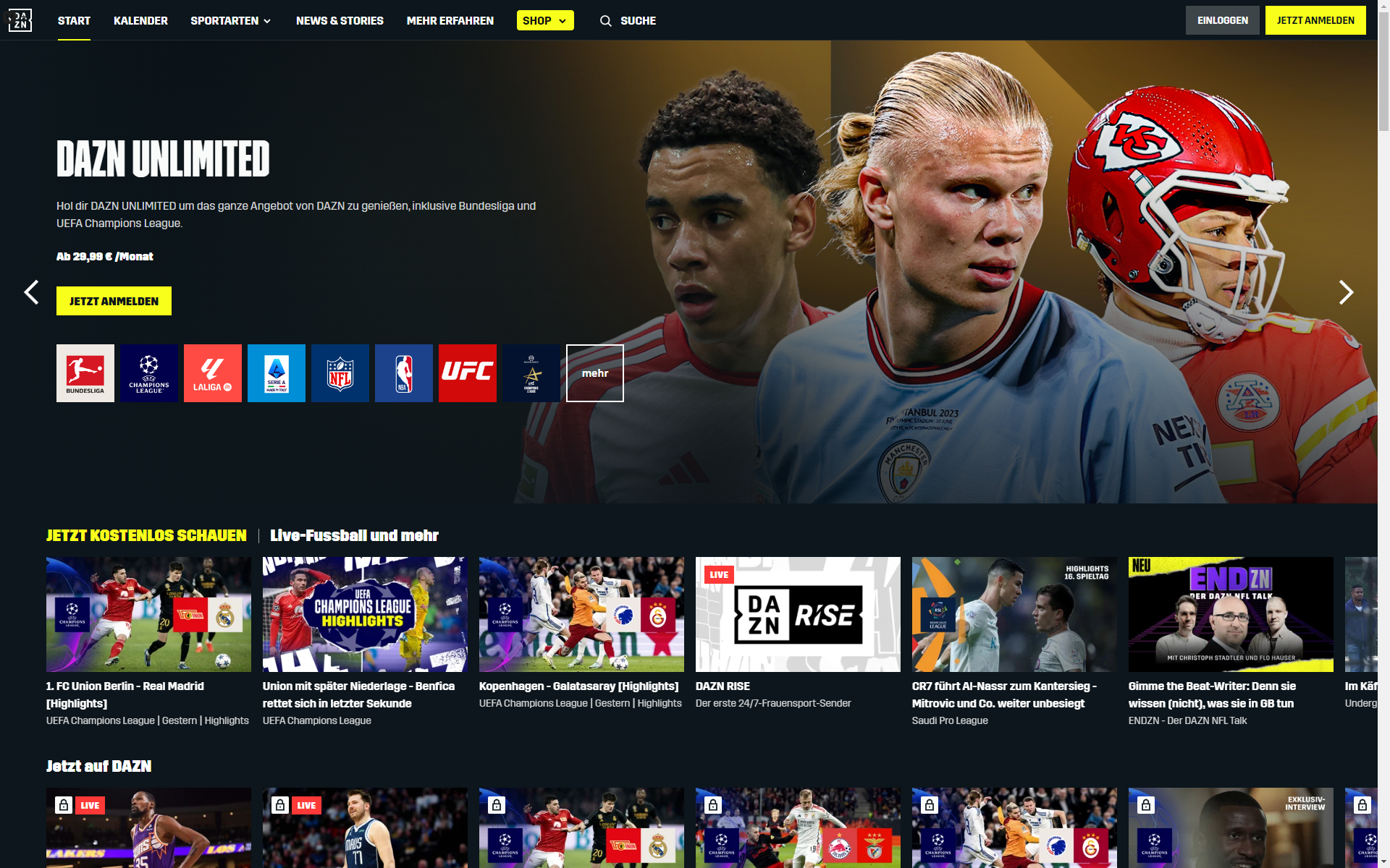 Live-Sport im Stream: Dazn bietet Gratisabo und versteckt es so gut wie möglich - Golem.de