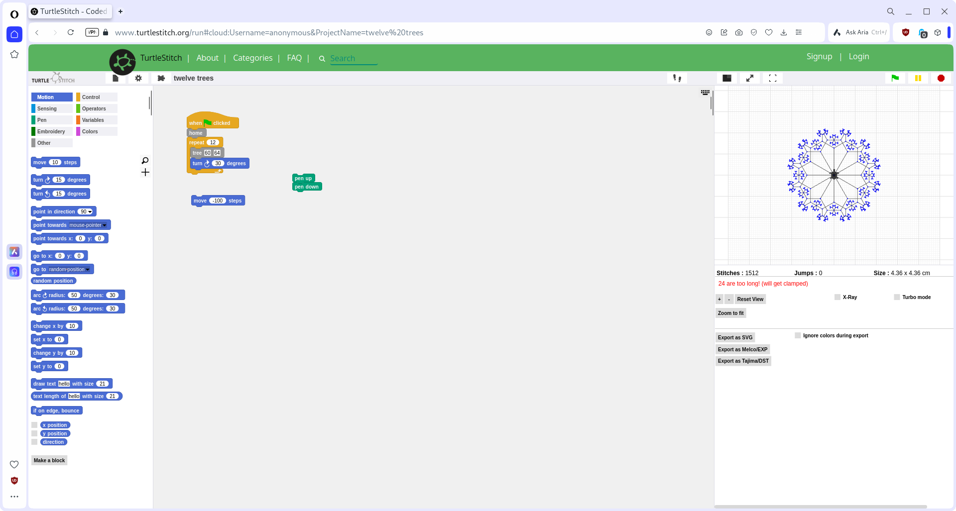 Sticken und dabei Programmieren lernen - das Turtlestich-Projekt wird ...